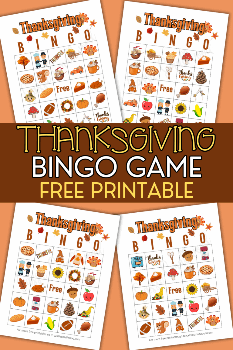 CUTE Thanksgiving Bingo (FREE Printables) - Cassie Smallwood