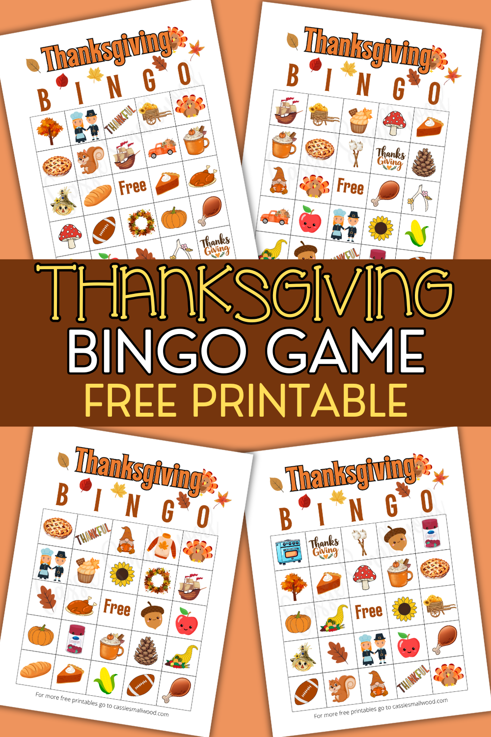 Thanksgiving Bingo Cards Free Printable - Cassie Smallwood