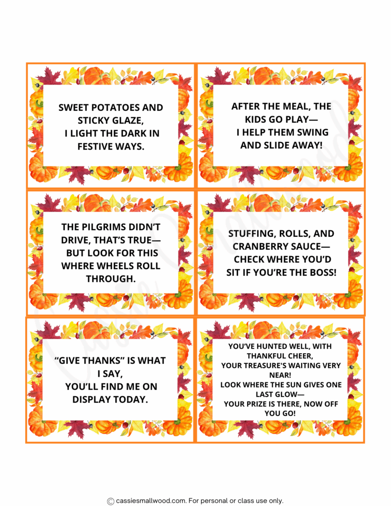 3 FUN Thanksgiving Scavenger Hunts (Indoor, Outdoor, and Preschool ...