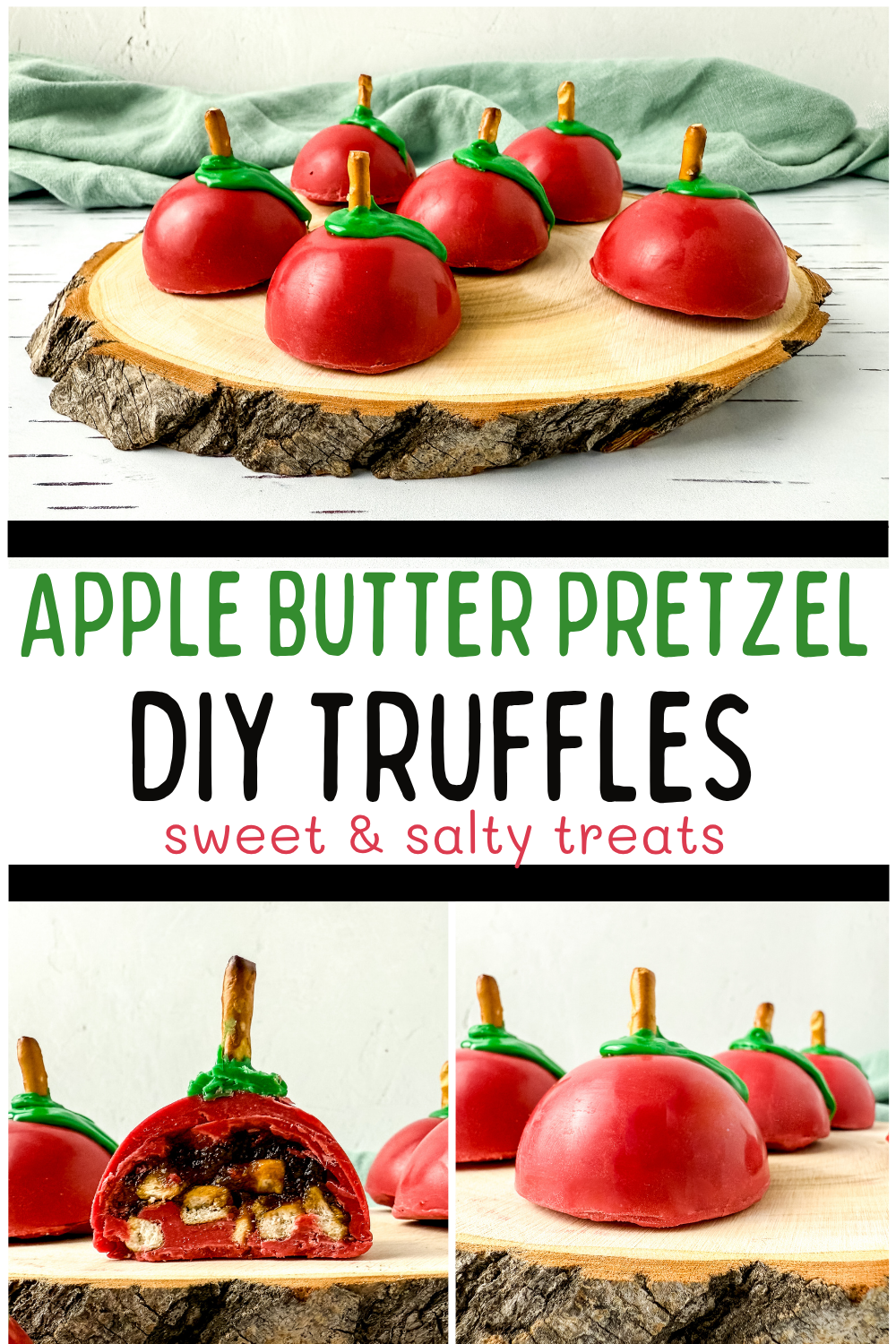 Apple Shaped Truffles With Apple Butter Teacher Gift - Cassie Smallwood