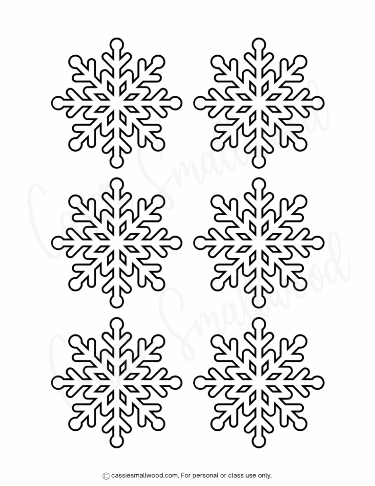 33 BEST Snowflake Templates (Small, Medium, and Large) - Cassie Smallwood