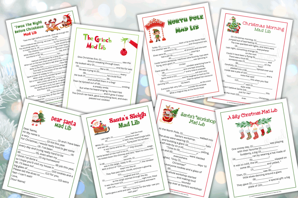 8 FUN Christmas Mad Libs For Kids (FREE Printable) - Cassie Smallwood