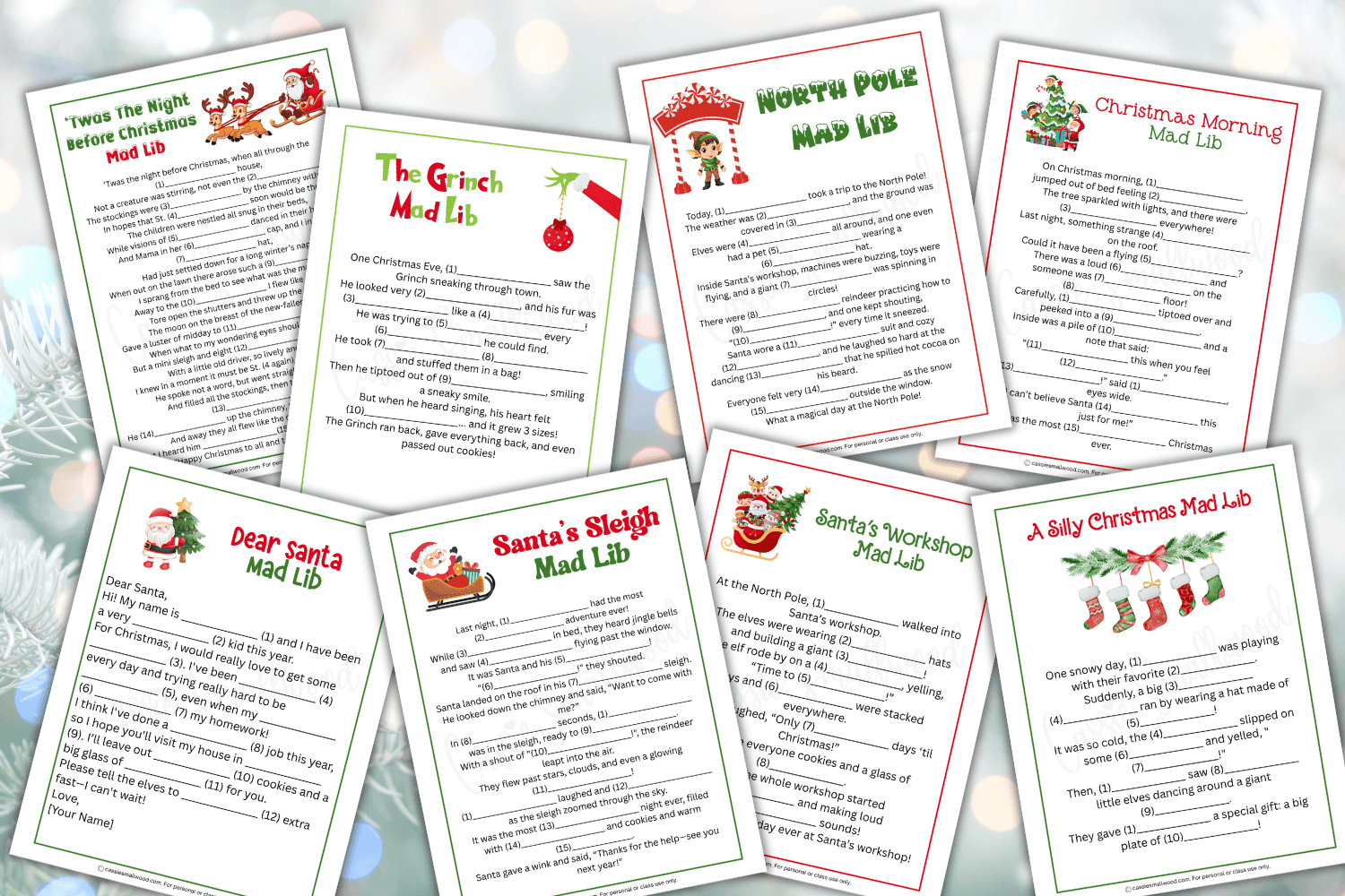 Twas The Night Before Christmas Mad Libs Free Printable | Gerald Printable