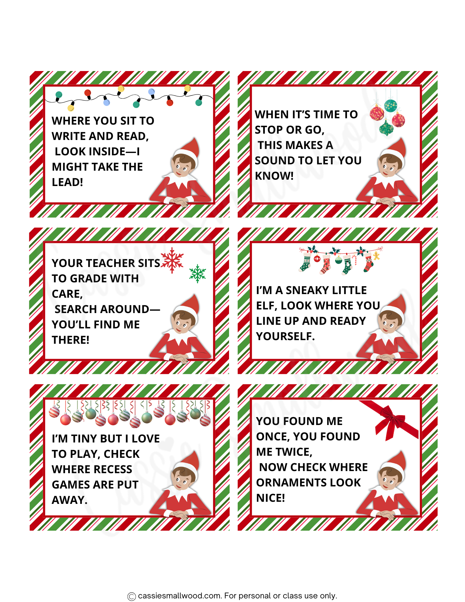 FUN Elf on the Shelf Scavenger Hunts (Free Printable Clues Included ...