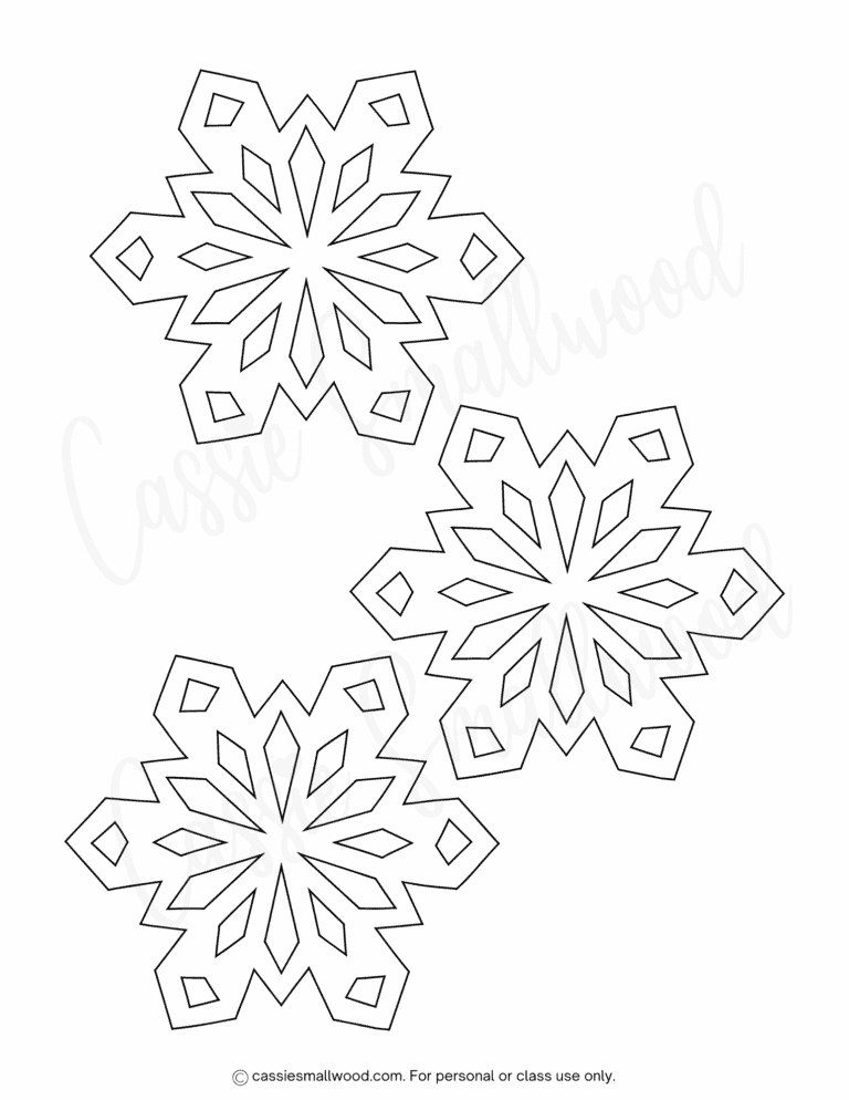 33 BEST Snowflake Templates (Small, Medium, and Large) - Cassie Smallwood
