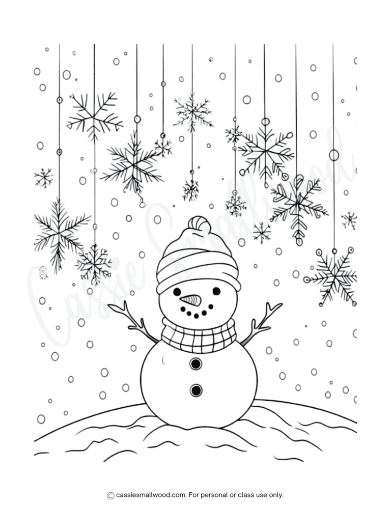 41 AWESOME Snowman Coloring Pages - Cassie Smallwood