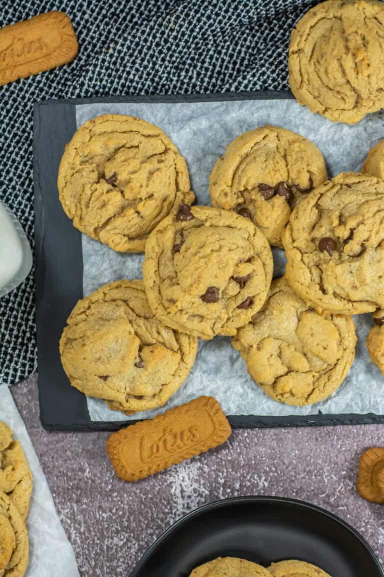 Biscoff Cookie Butter Chocolate Chip Cookies Recipe (Soft & Chewy ...