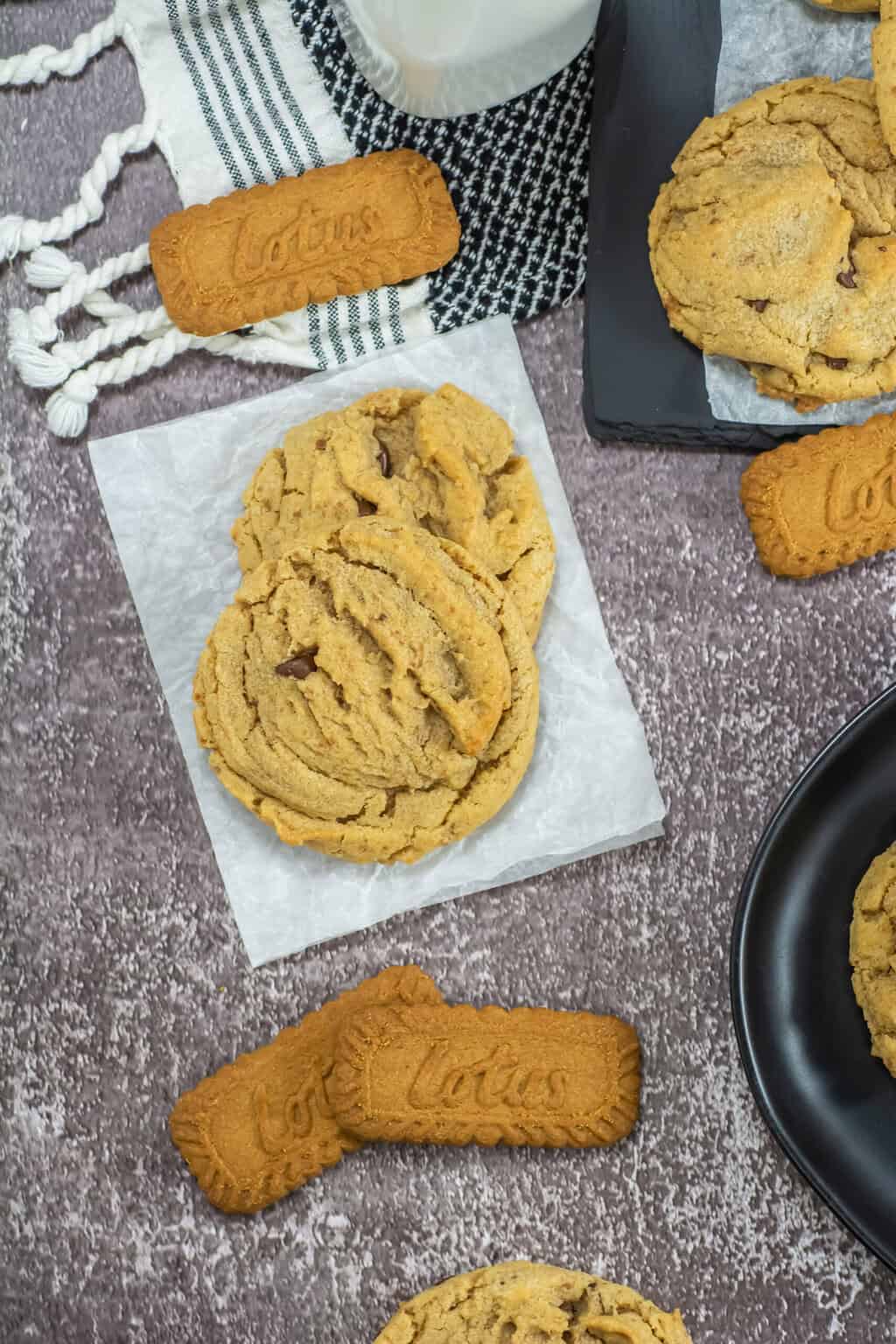 Biscoff Cookie Butter Chocolate Chip Cookies Recipe (Soft & Chewy ...