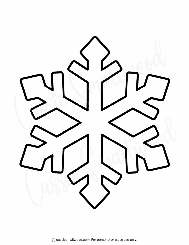 33 BEST Snowflake Templates (Small, Medium, and Large) - Cassie Smallwood