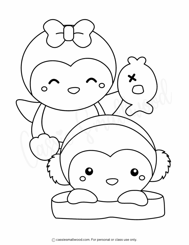 37 CUTE Penguin Coloring Pages - Cassie Smallwood