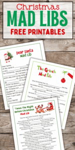 8 FUN Christmas Mad Libs For Kids (FREE Printable) - Cassie Smallwood