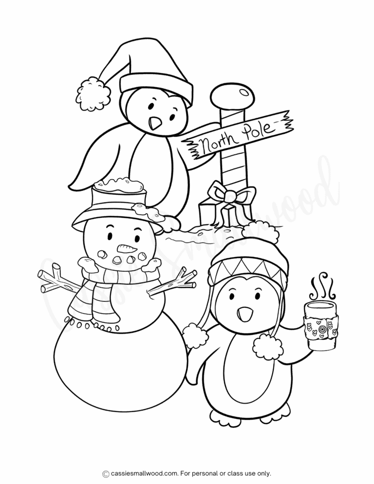 37 CUTE Penguin Coloring Pages - Cassie Smallwood