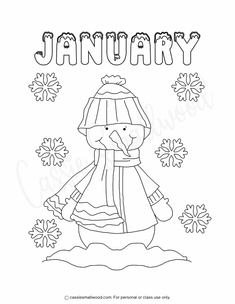 41 AWESOME Snowman Coloring Pages - Cassie Smallwood