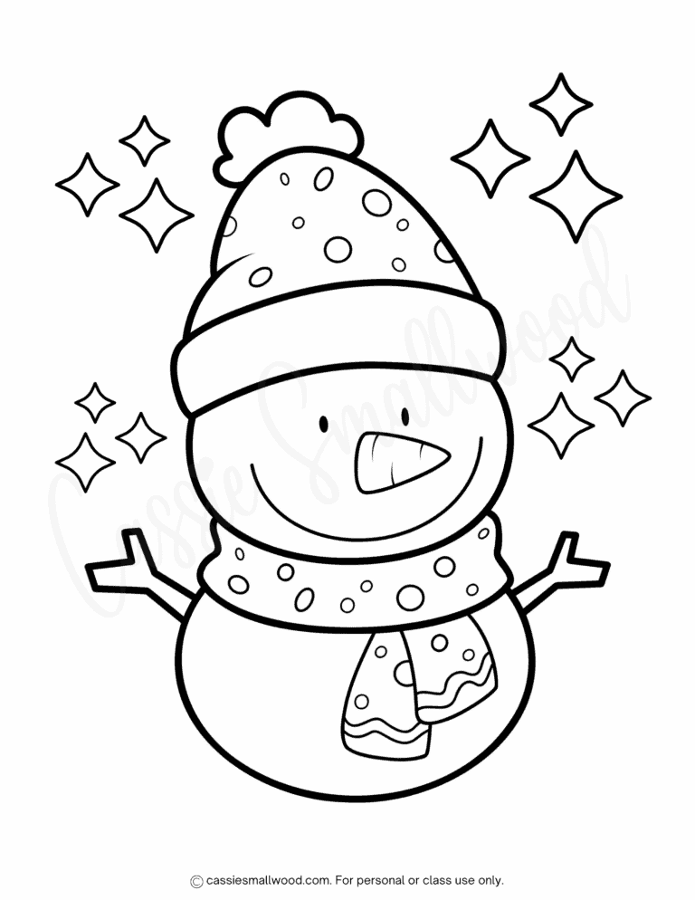 41 AWESOME Snowman Coloring Pages - Cassie Smallwood