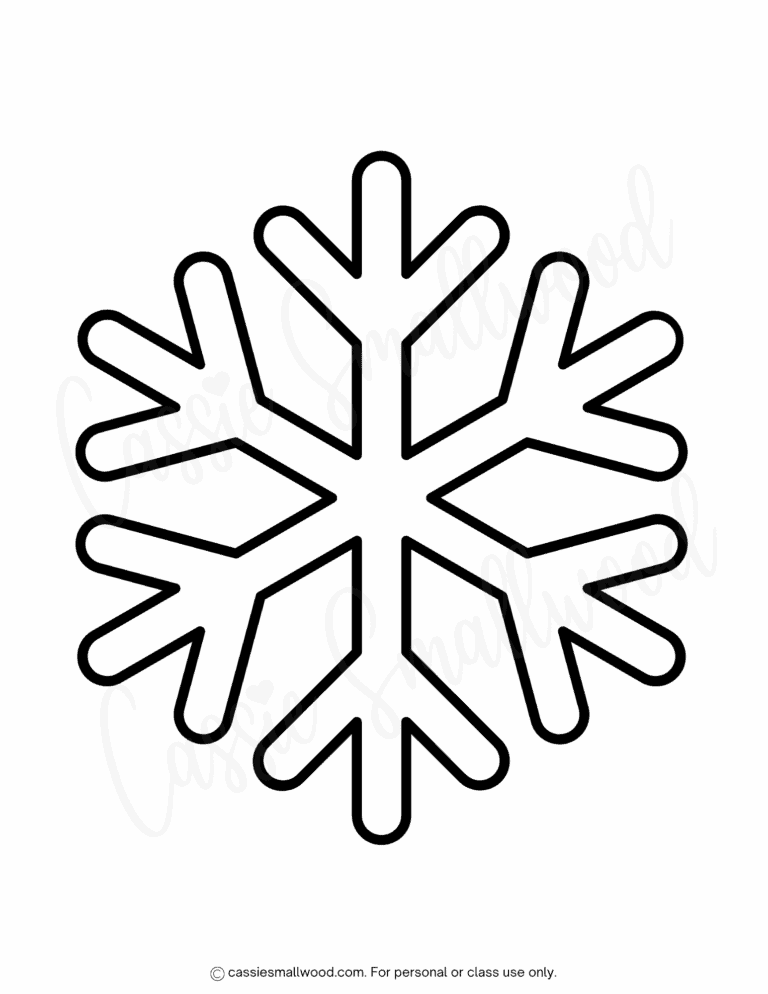 33 BEST Snowflake Templates (Small, Medium, and Large) - Cassie Smallwood