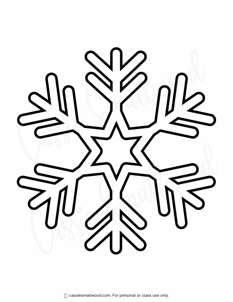 33 BEST Snowflake Templates (Small, Medium, and Large) - Cassie Smallwood