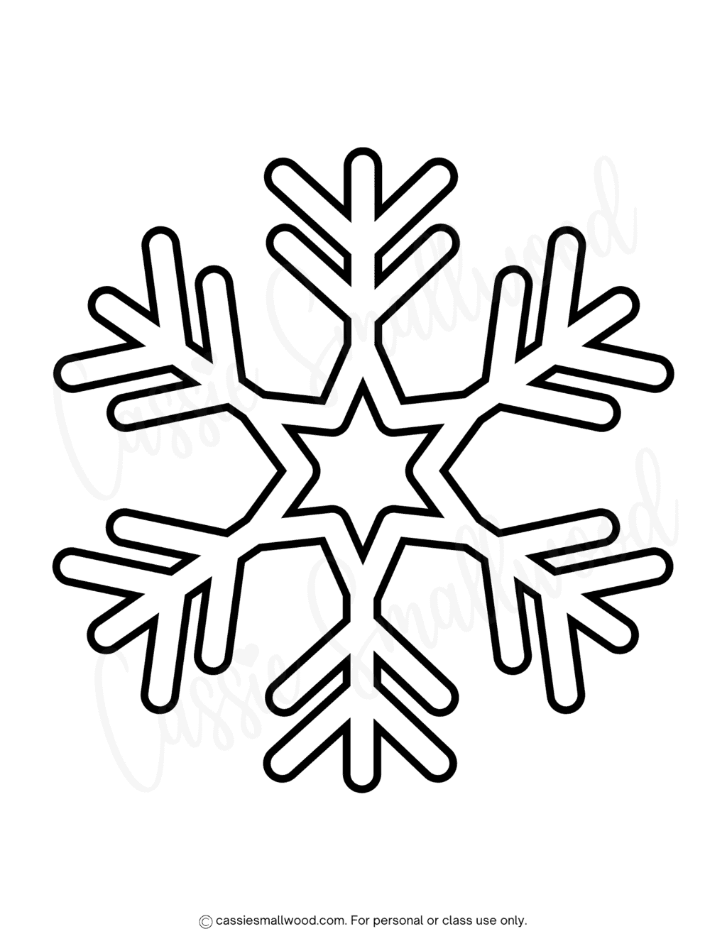 Large Star Snowflake Pattern - Cassie Smallwood