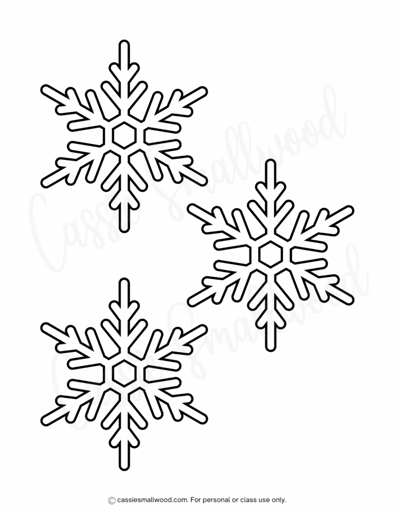 33 BEST Snowflake Templates (Small, Medium, and Large) - Cassie Smallwood