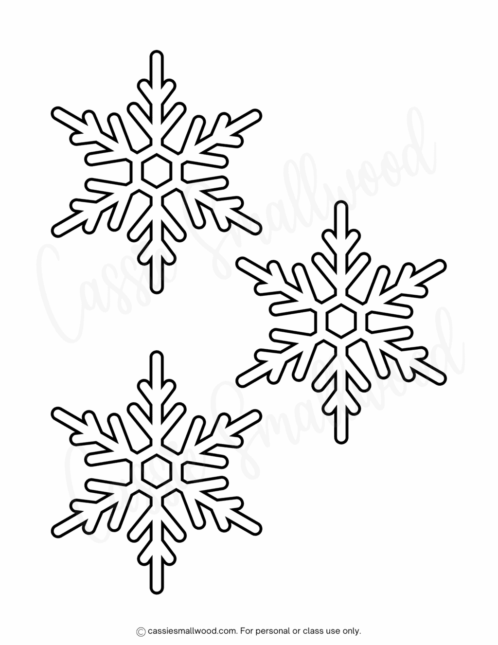 Medium Basic Snowflake Templates - Cassie Smallwood