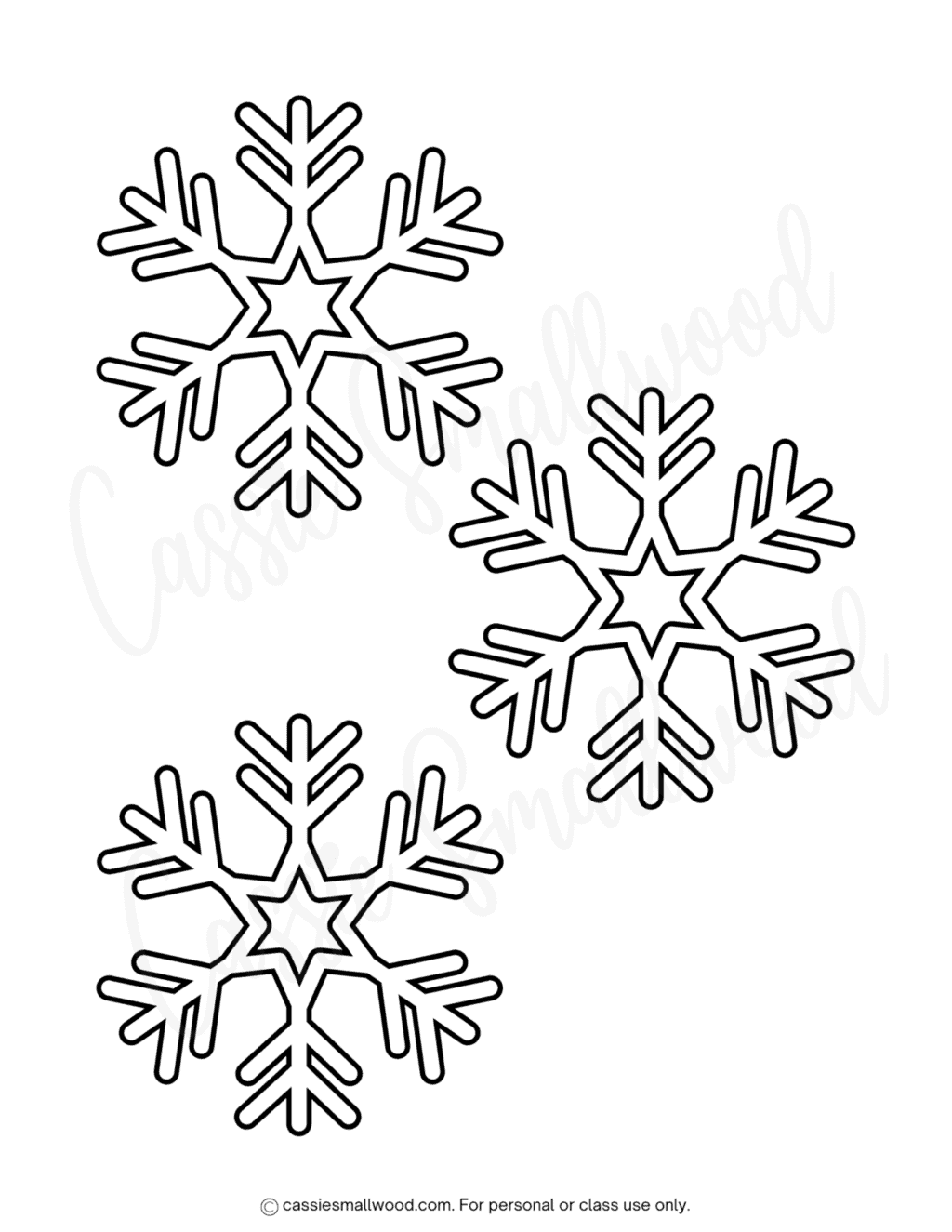 33 BEST Snowflake Templates (Small, Medium, and Large) - Cassie Smallwood