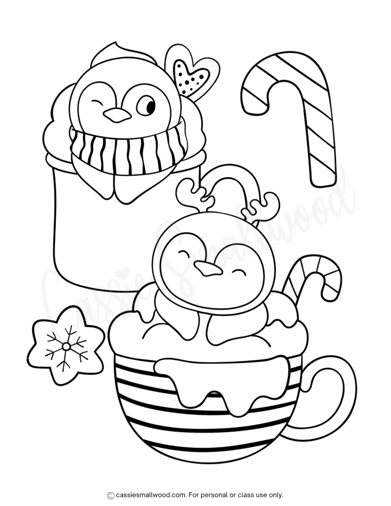 37 CUTE Penguin Coloring Pages - Cassie Smallwood