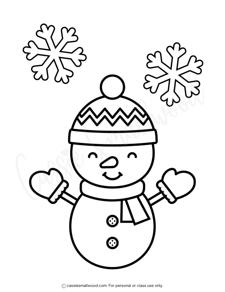 41 AWESOME Snowman Coloring Pages - Cassie Smallwood
