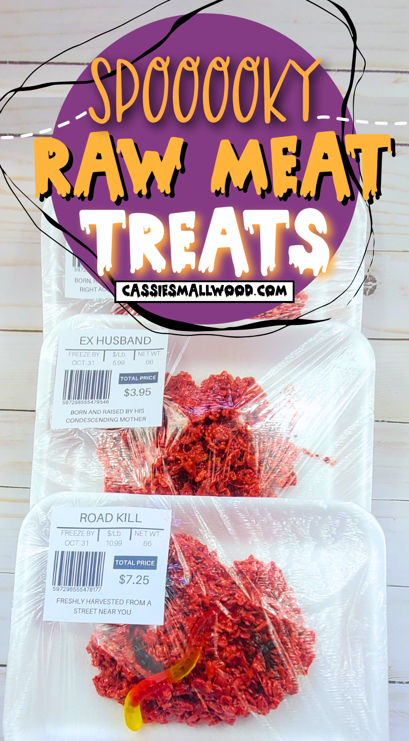 Spooky Raw Meat Rice Krispies Halloween Treats - Cassie Smallwood
