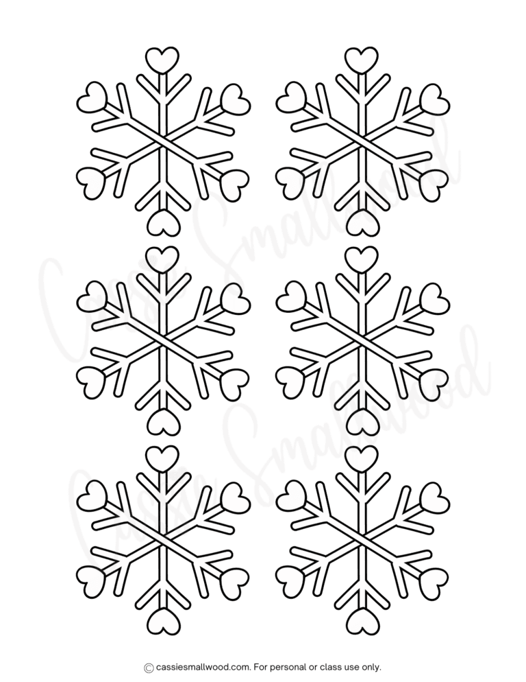 33 BEST Snowflake Templates (Small, Medium, and Large) - Cassie Smallwood