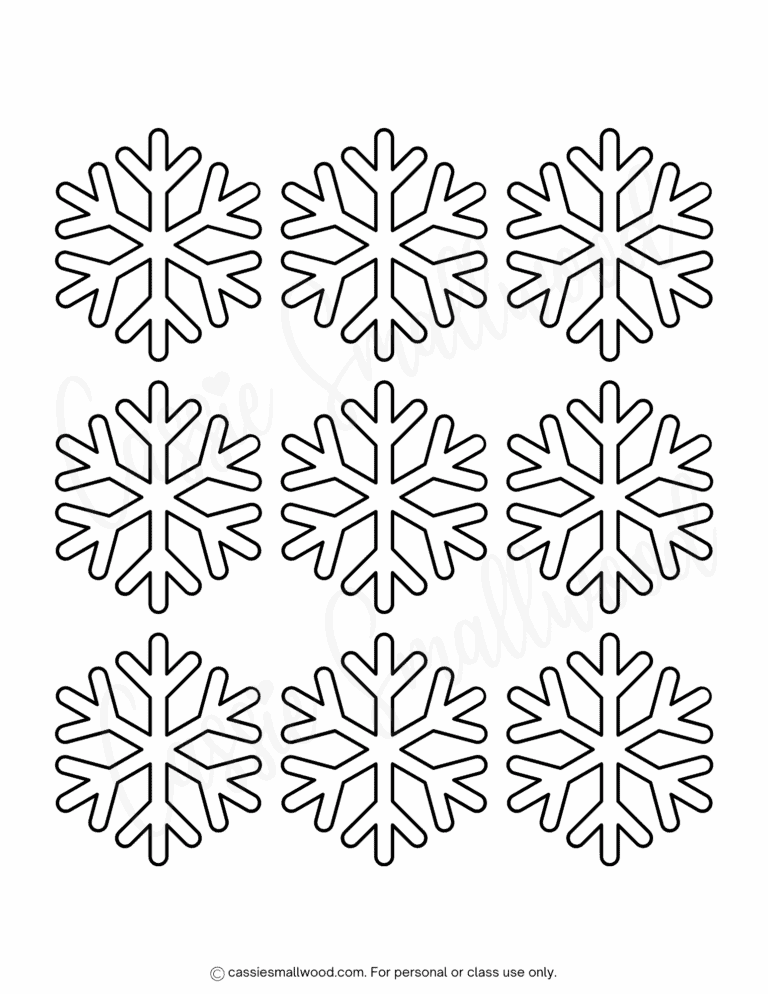 33 BEST Snowflake Templates (Small, Medium, and Large) - Cassie Smallwood