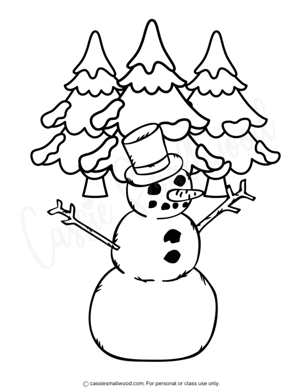 41 AWESOME Snowman Coloring Pages - Cassie Smallwood