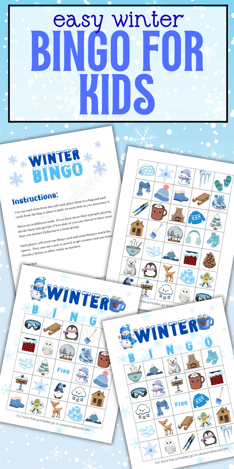CUTE Winter Bingo Game For Kids (FREE Printable) - Cassie Smallwood