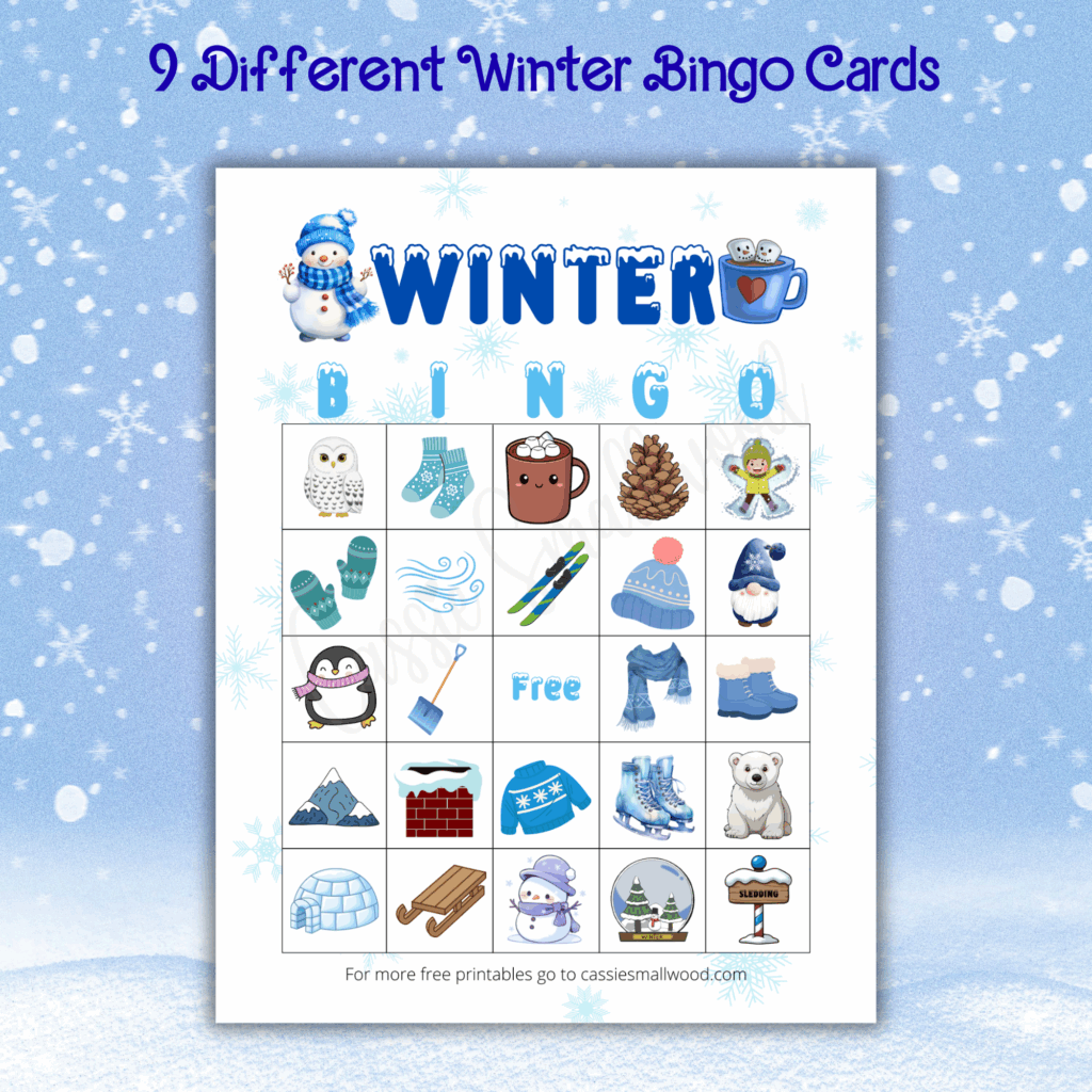 CUTE Winter Bingo Game For Kids (FREE Printable) - Cassie Smallwood
