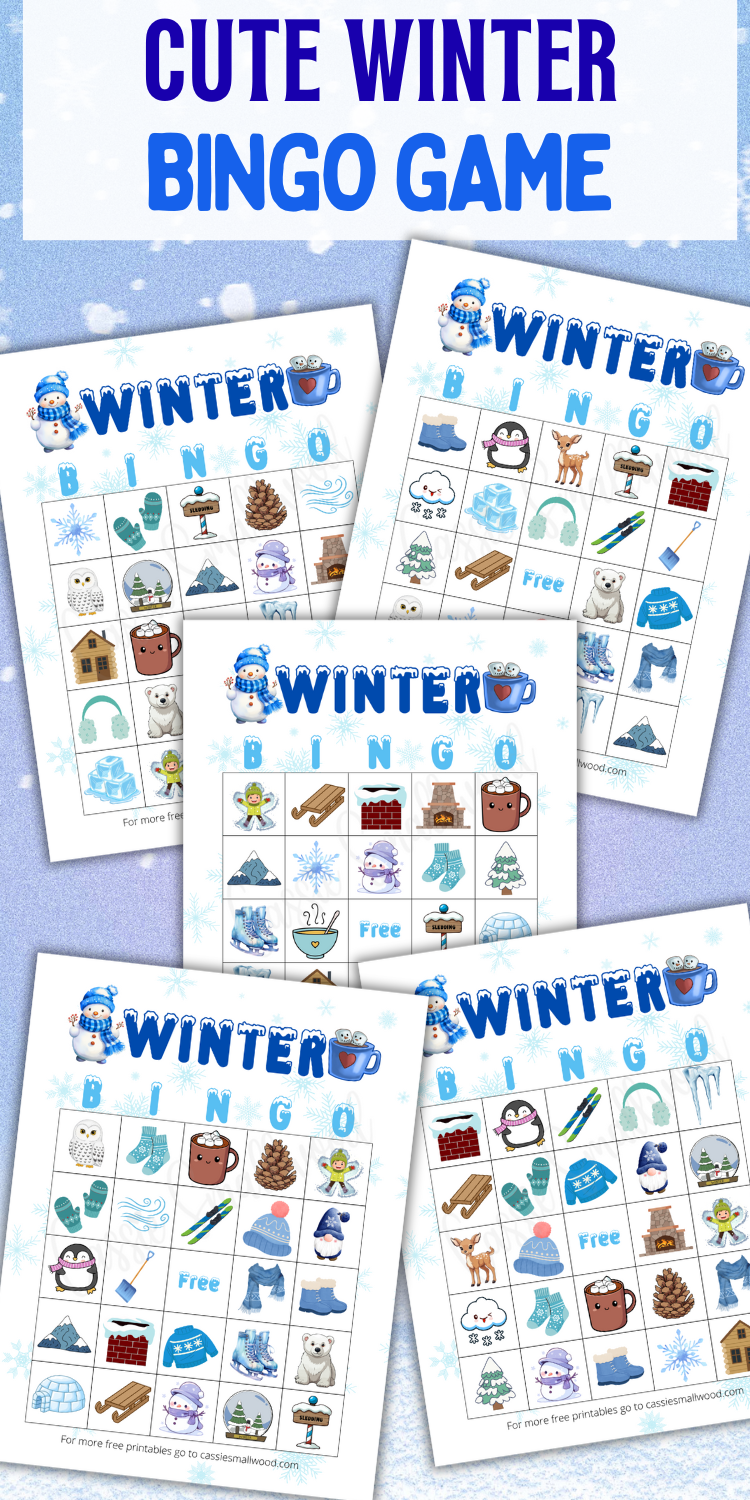 CUTE Winter Bingo Game For Kids (FREE Printable) - Cassie Smallwood