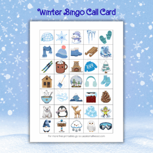 CUTE Winter Bingo Game For Kids (FREE Printable) - Cassie Smallwood