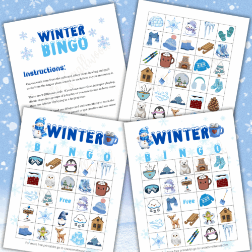 CUTE Winter Bingo Game For Kids (FREE Printable) - Cassie Smallwood