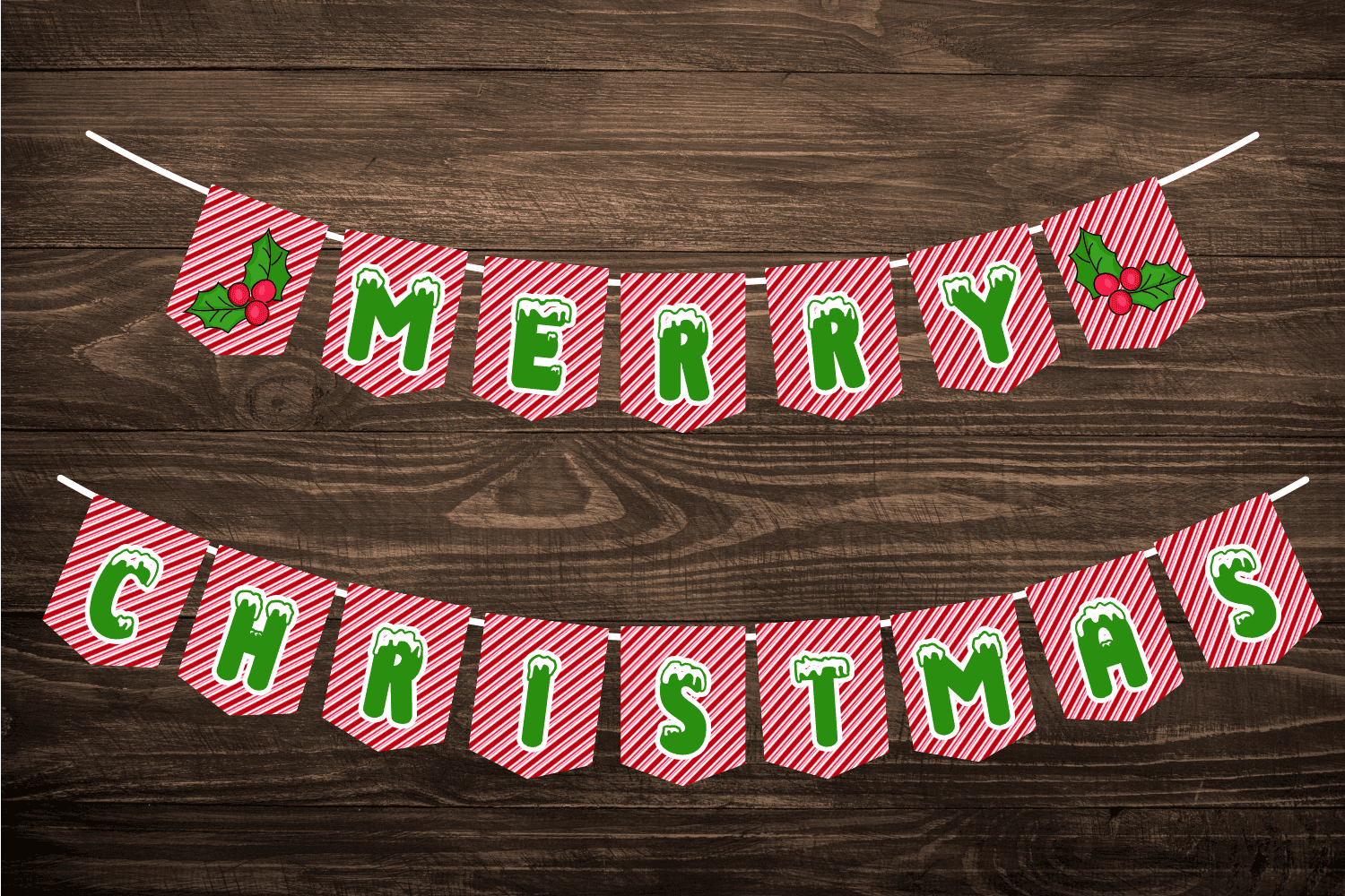 6 CUTE Merry Christmas Banners (FREE Printables) - Cassie Smallwood