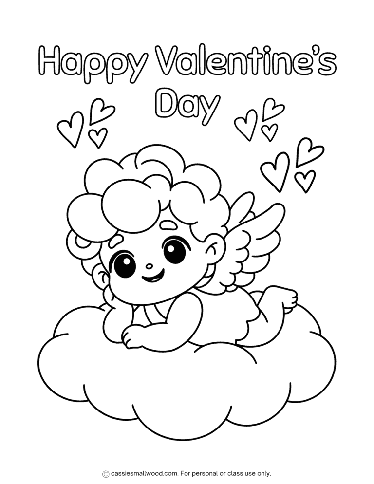 36 CUTE Valentine Coloring Pages - Cassie Smallwood