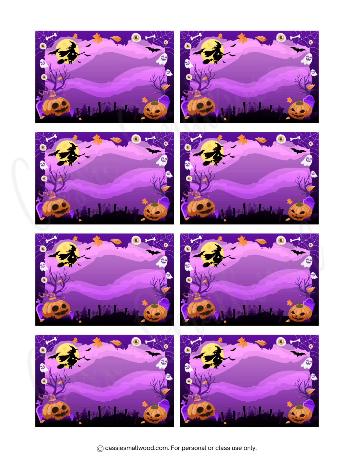 100+ CUTE Printable Halloween Tags (Free PDF) - Cassie Smallwood