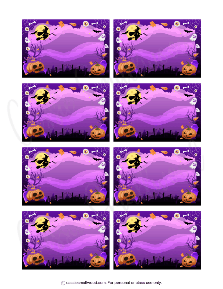 100+ CUTE Printable Halloween Tags (Free PDF) - Cassie Smallwood