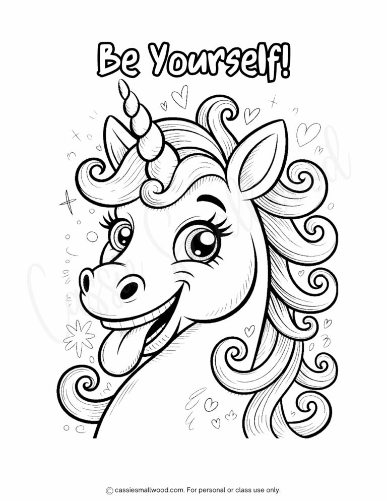 47 CUTE Unicorn Coloring Pages - Cassie Smallwood
