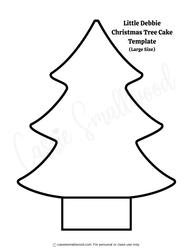 Little Debbie Christmas Tree Cake Ornament DIY + Template - Cassie ...