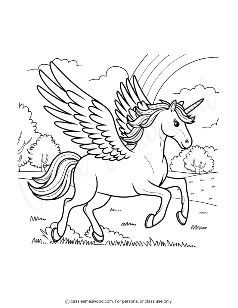 free printable realistic unicorn coloring pages