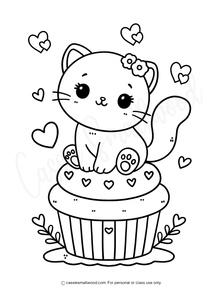 23 CUTE Cupcake Coloring Pages - Cassie Smallwood