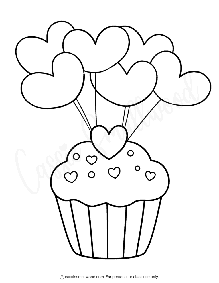 23 CUTE Cupcake Coloring Pages - Cassie Smallwood