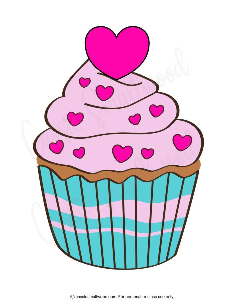 Valentine Game For Kids - Pin The Heart On The Cupcake (FREE Printable ...
