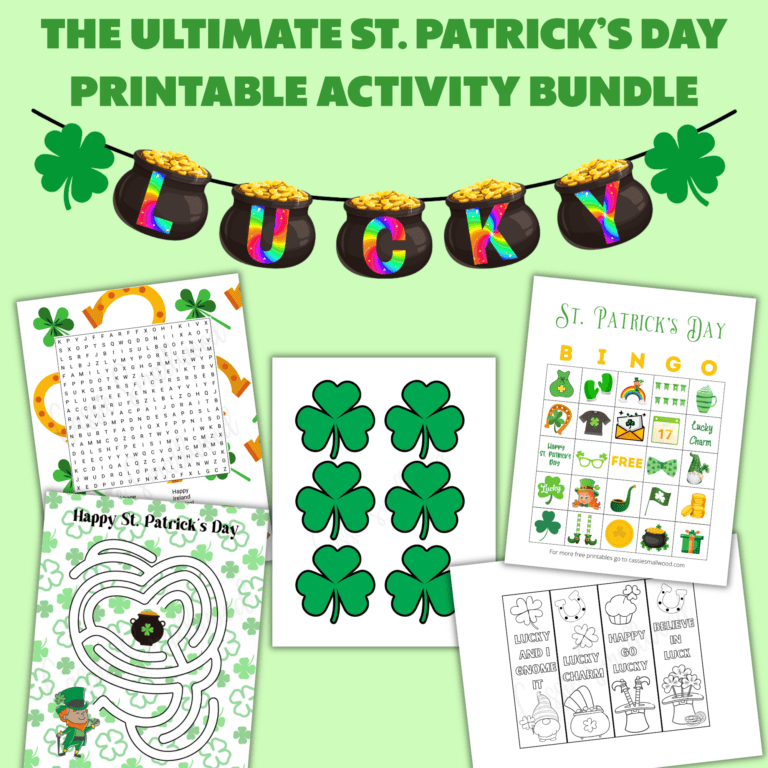 12 Cute Four Leaf Clover Printable Templates (FREE!) - Cassie Smallwood