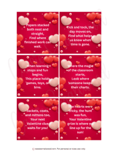 FREE Printable Valentine Scavenger Hunts For Kids - Cassie Smallwood