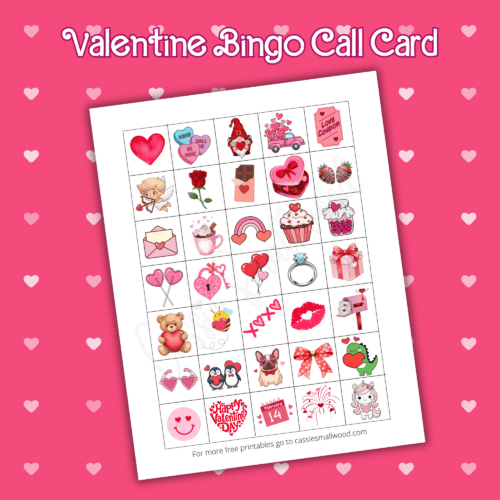 CUTE Valentine Bingo Game For Kids (FREE Printable) - Cassie Smallwood