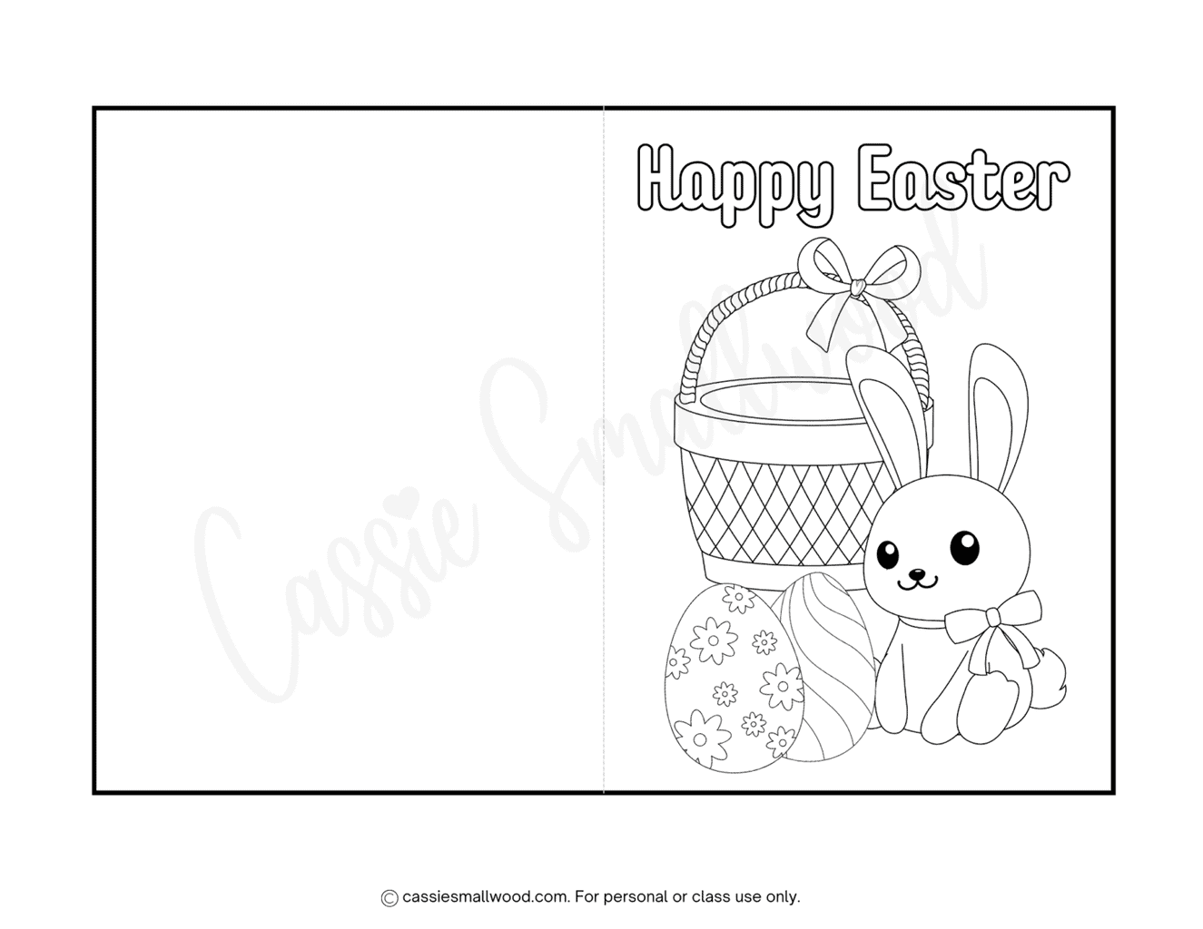 25 CUTE Easter Cards To Color - Cassie Smallwood