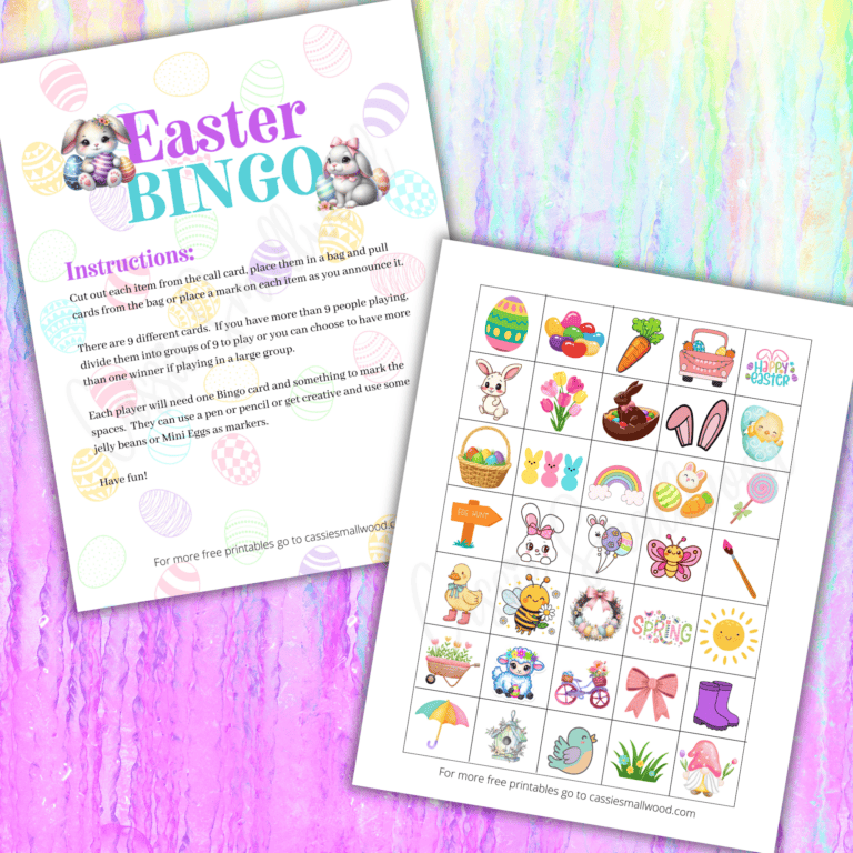 Easy Easter Bingo For Kids (FREE Printable) - Cassie Smallwood
